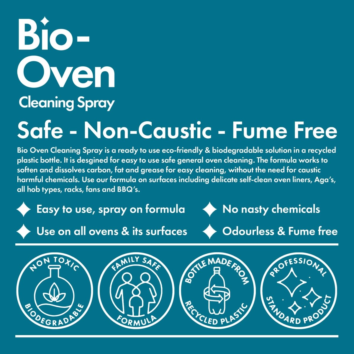 Bio Oven Cleaner Spray, Safe Non Caustic Oven & Grill Cleaning Recycled ...